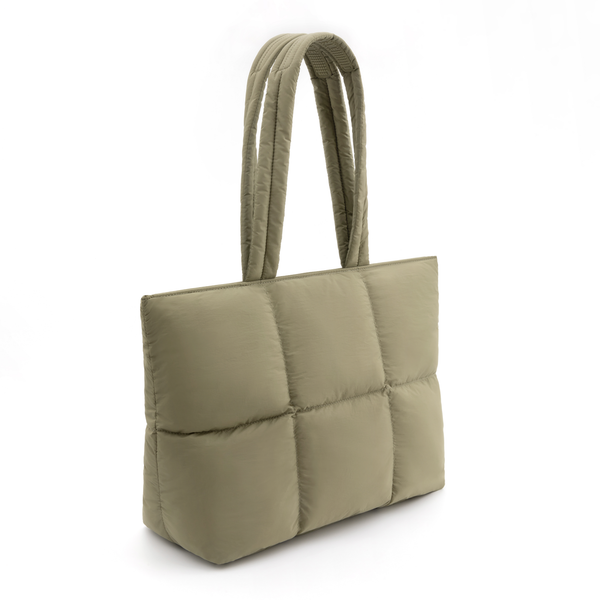 Work Tote Bag for Women, Puffer Nylon Purse with Laptop Compartment, L ...