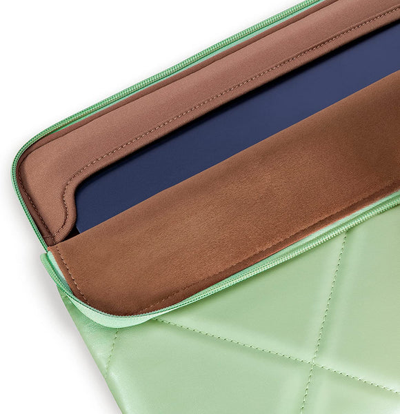 Slim Cute Quilted Faux Leather Laptop SLEEVE Carrying Case for Women ...