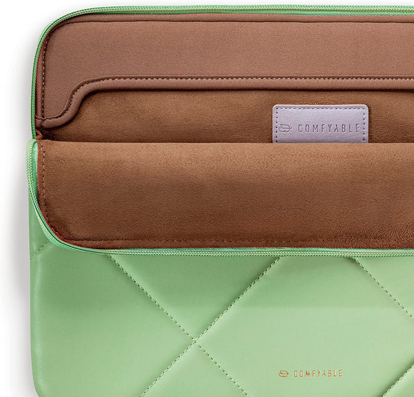 Slim Cute Quilted Faux Leather Laptop SLEEVE Carrying Case for Women ...